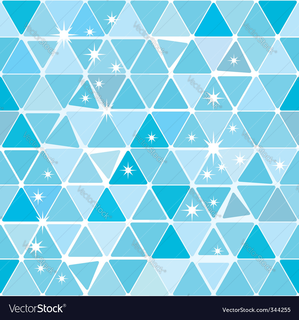 Bright blue winter triangle pattern Royalty Free Vector
