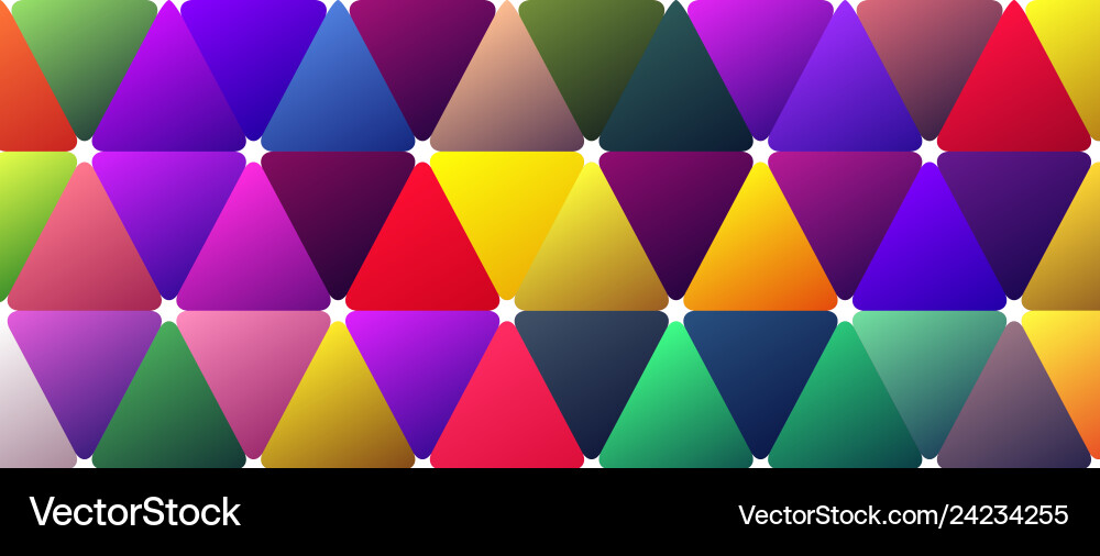 Bright color saturated trendy triangle bg design Vector Image