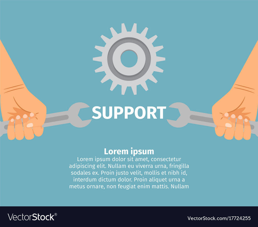 Concept technical support Royalty Free Vector Image