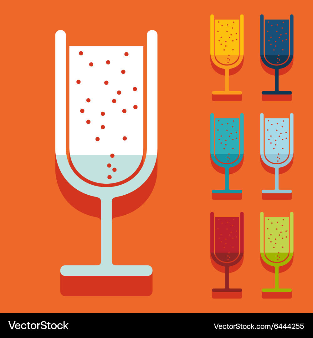Flat design cocktail Royalty Free Vector Image