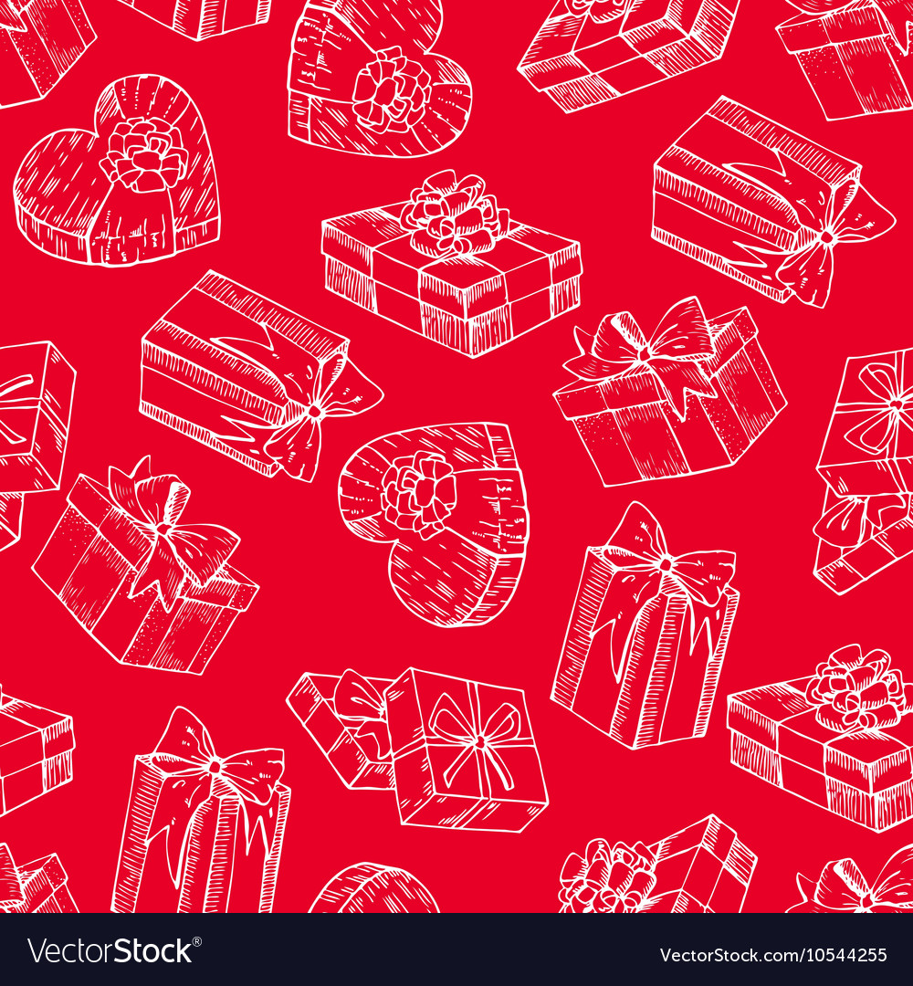 Gift box seamless pattern Royalty Free Vector Image
