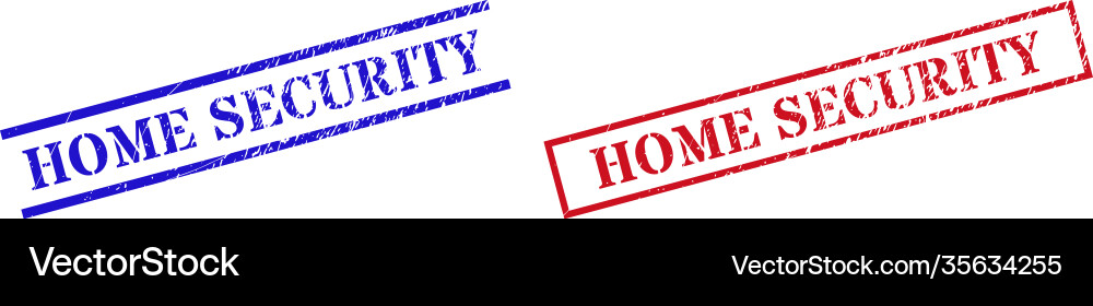 Home security grunge scratched stamp seals Vector Image