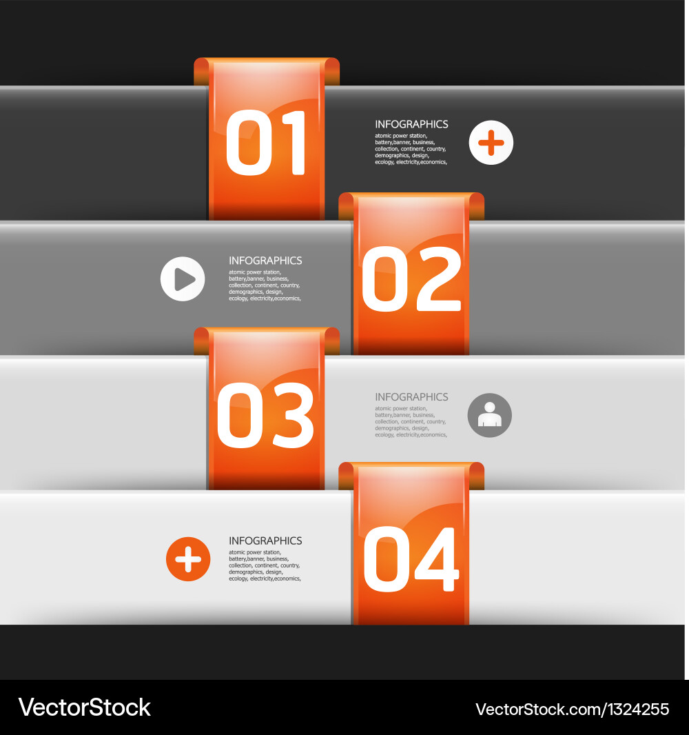 Modern Design template used for number banner Vector Image