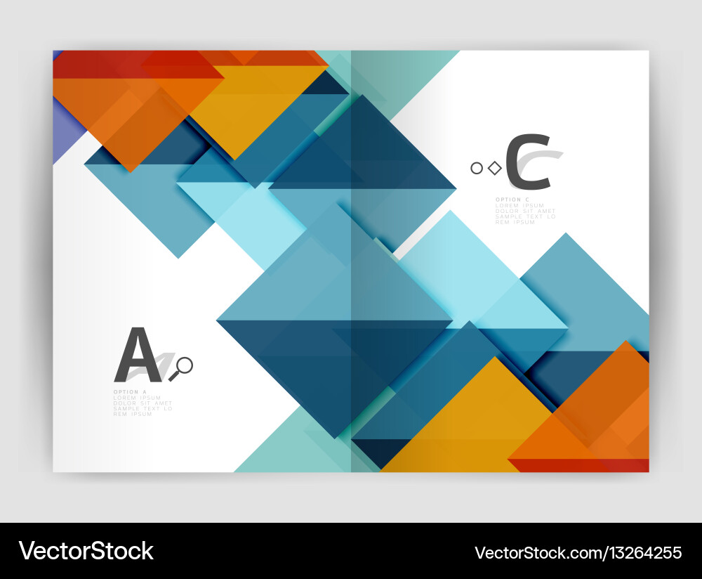 Modern geometric annual report cover Royalty Free Vector