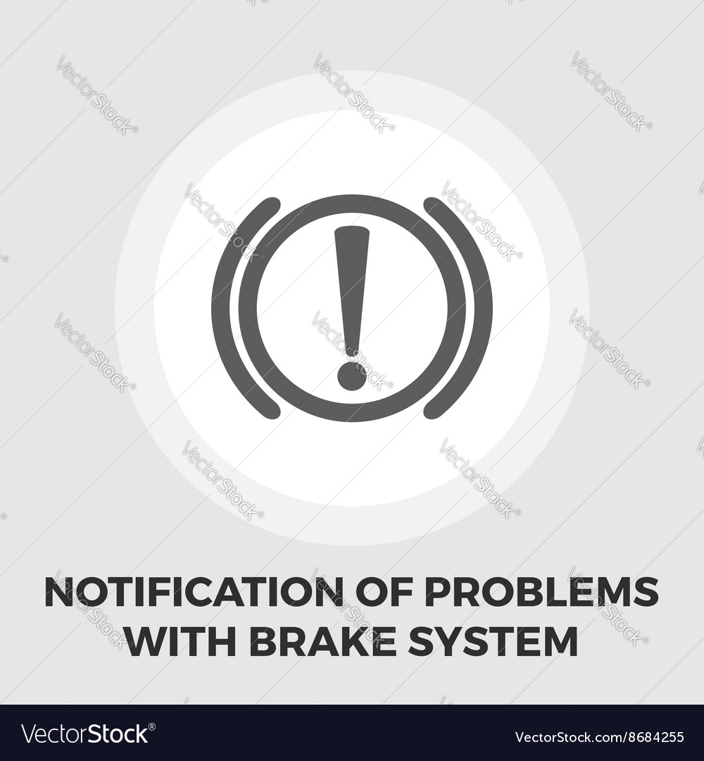Notification problems with brake system Royalty Free Vector