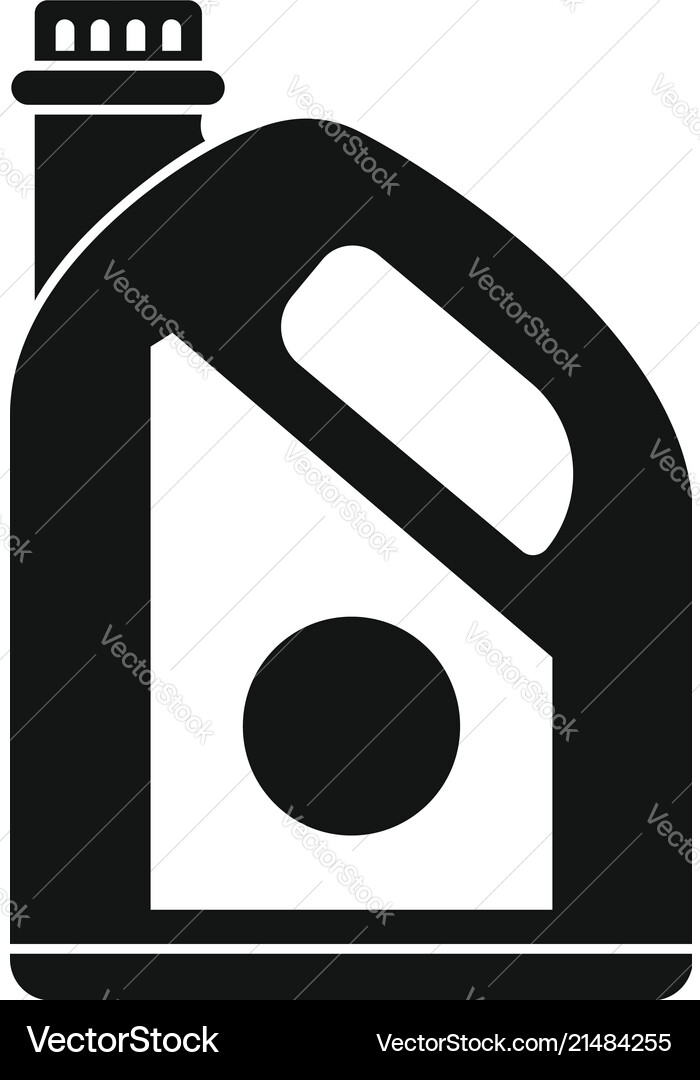 Oil plastic canister icon simple style Royalty Free Vector