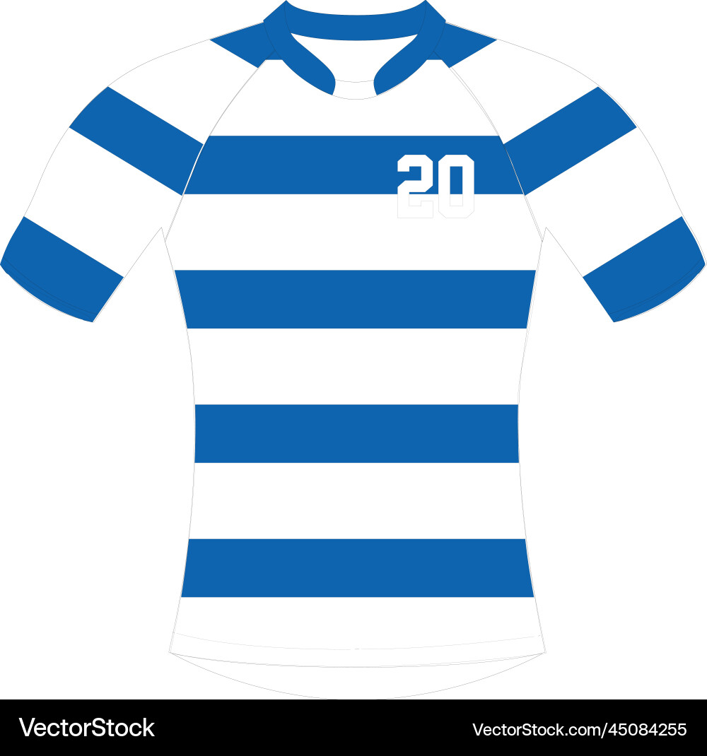 Rugby shirts knitted mock ups Royalty Free Vector Image