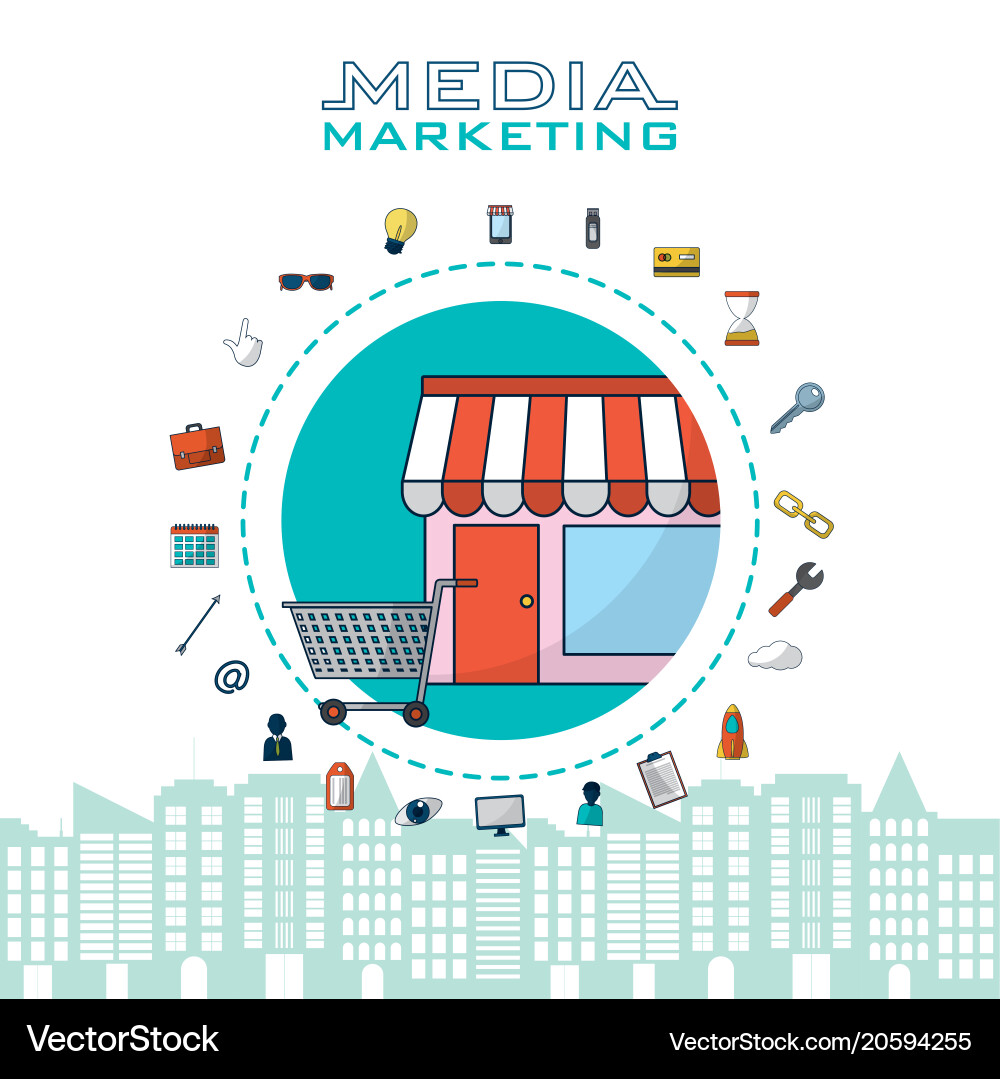 Social media marketing Royalty Free Vector Image