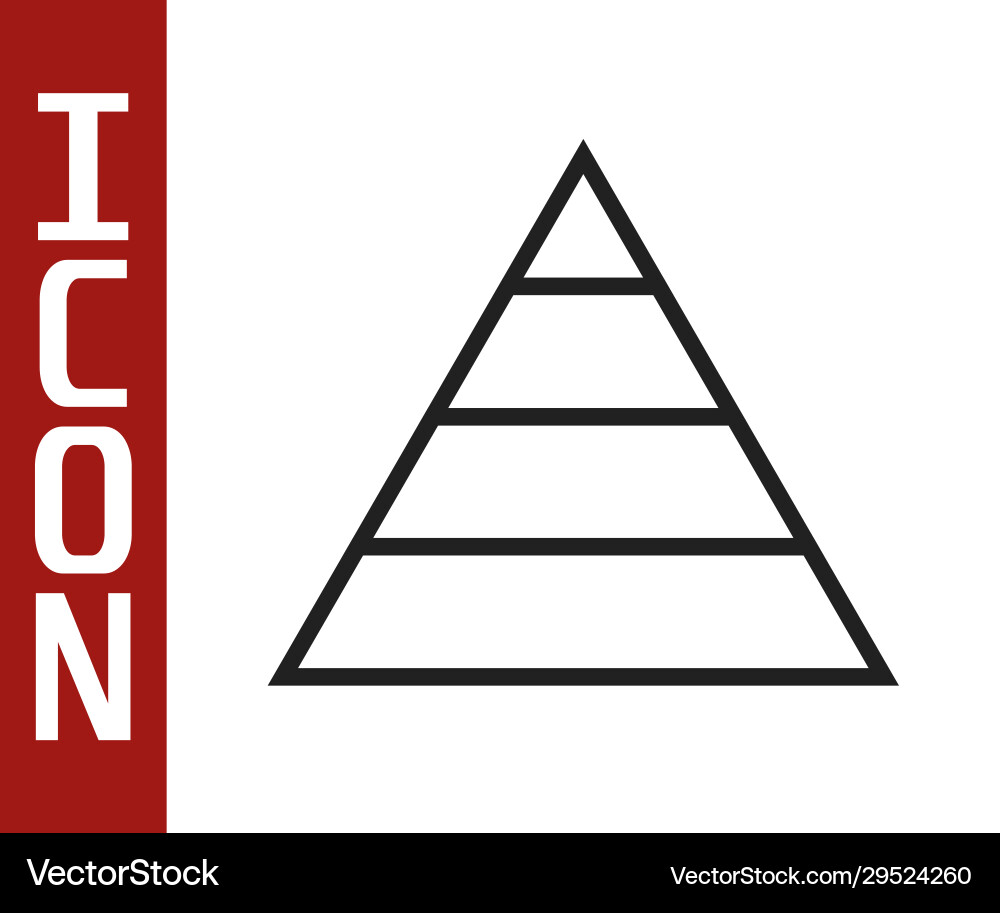 Black line business pyramid chart infographics Vector Image