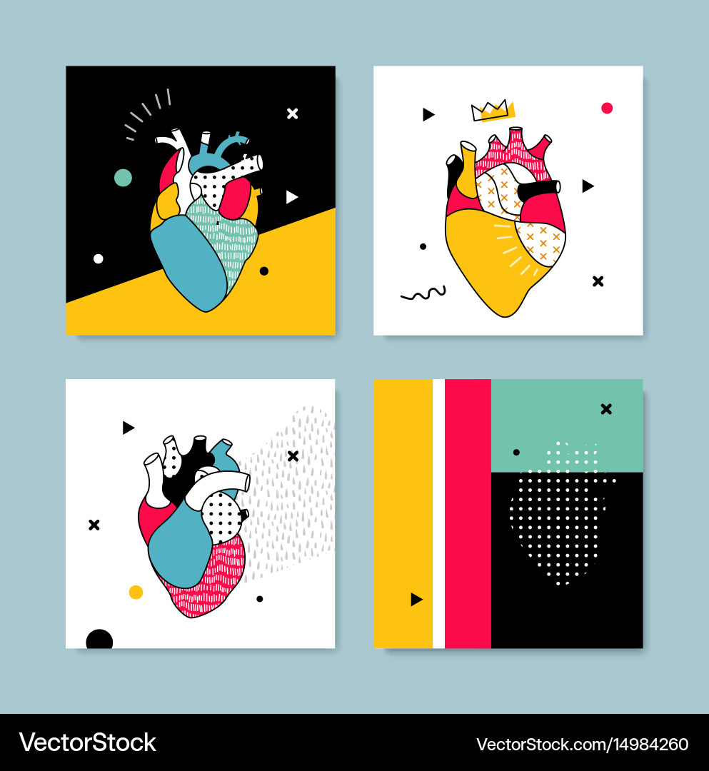 Collection covers templates in pop style Vector Image