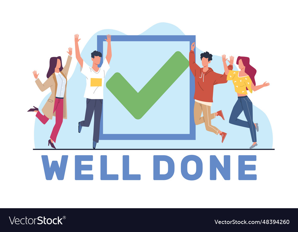 Concept of job well done guys Royalty Free Vector Image Concept of job well done guys Royalty Free Vector Image
