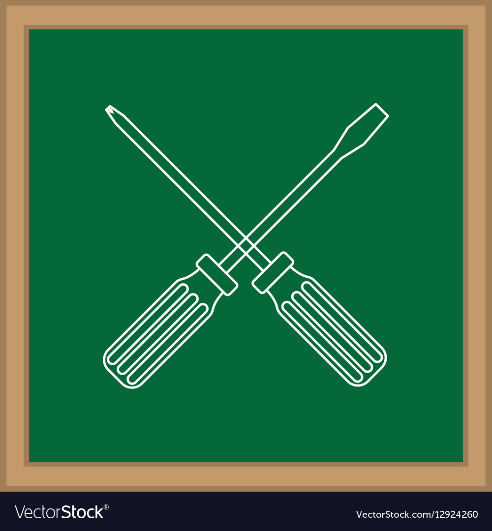 Construction screwdriver tool Royalty Free Vector Image