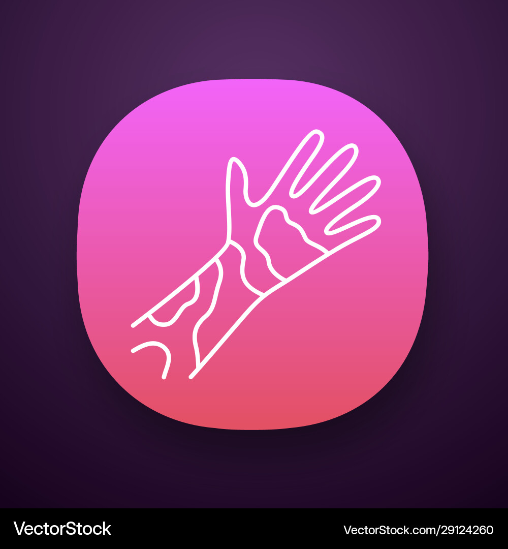 Contact dermatitis hives app icon Royalty Free Vector Image