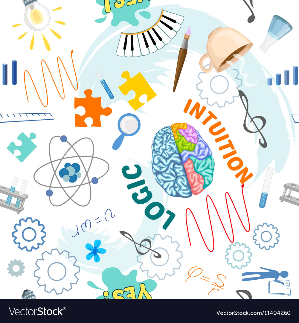 Creative brain pattern Royalty Free Vector Image