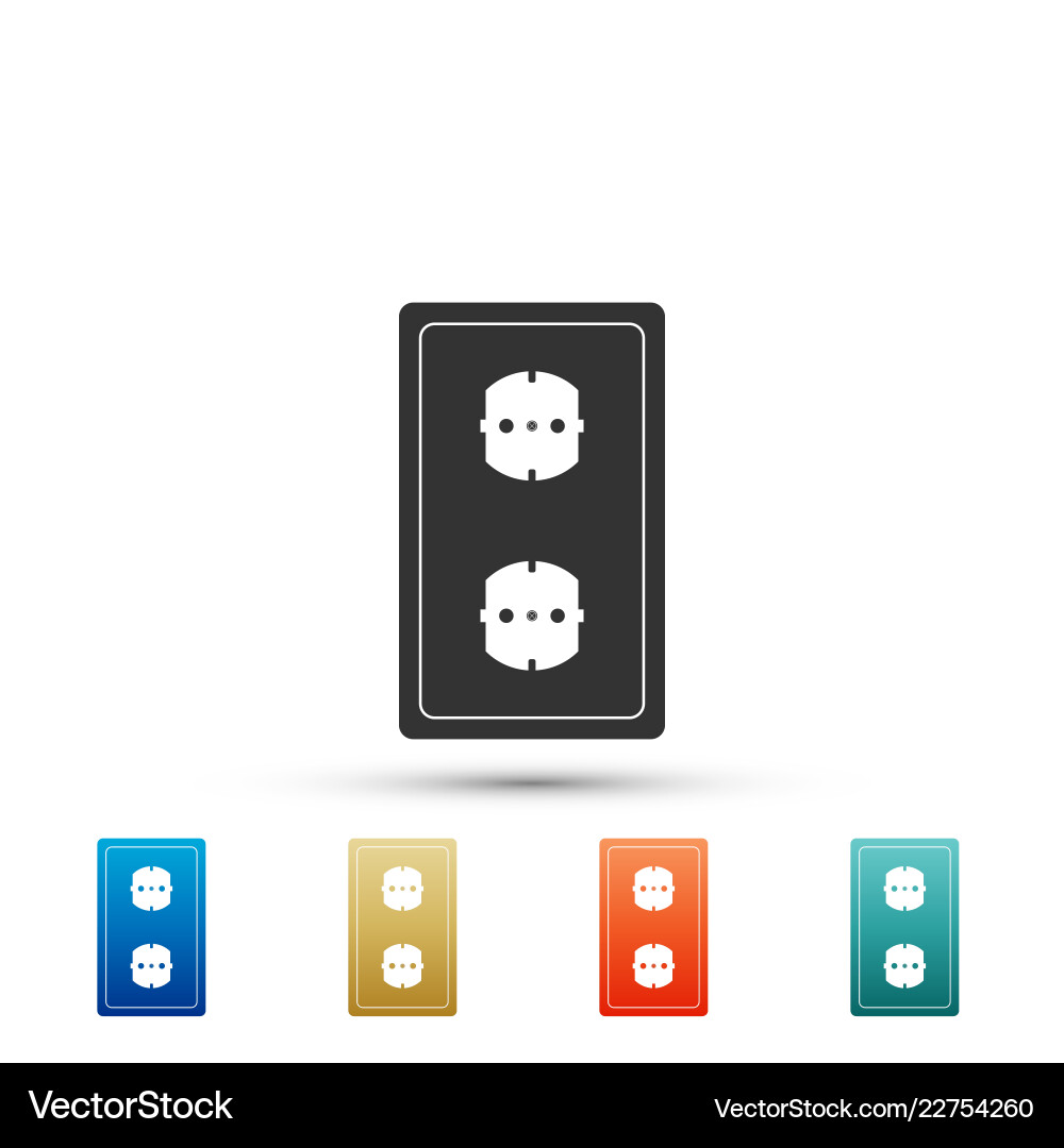 Electrical outlet in the usa icon power socket Vector Image