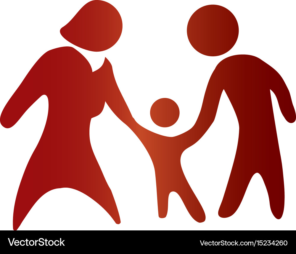 Family faceless together Royalty Free Vector Image