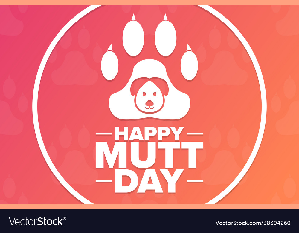Happy national mutt day holiday concept template Vector Image