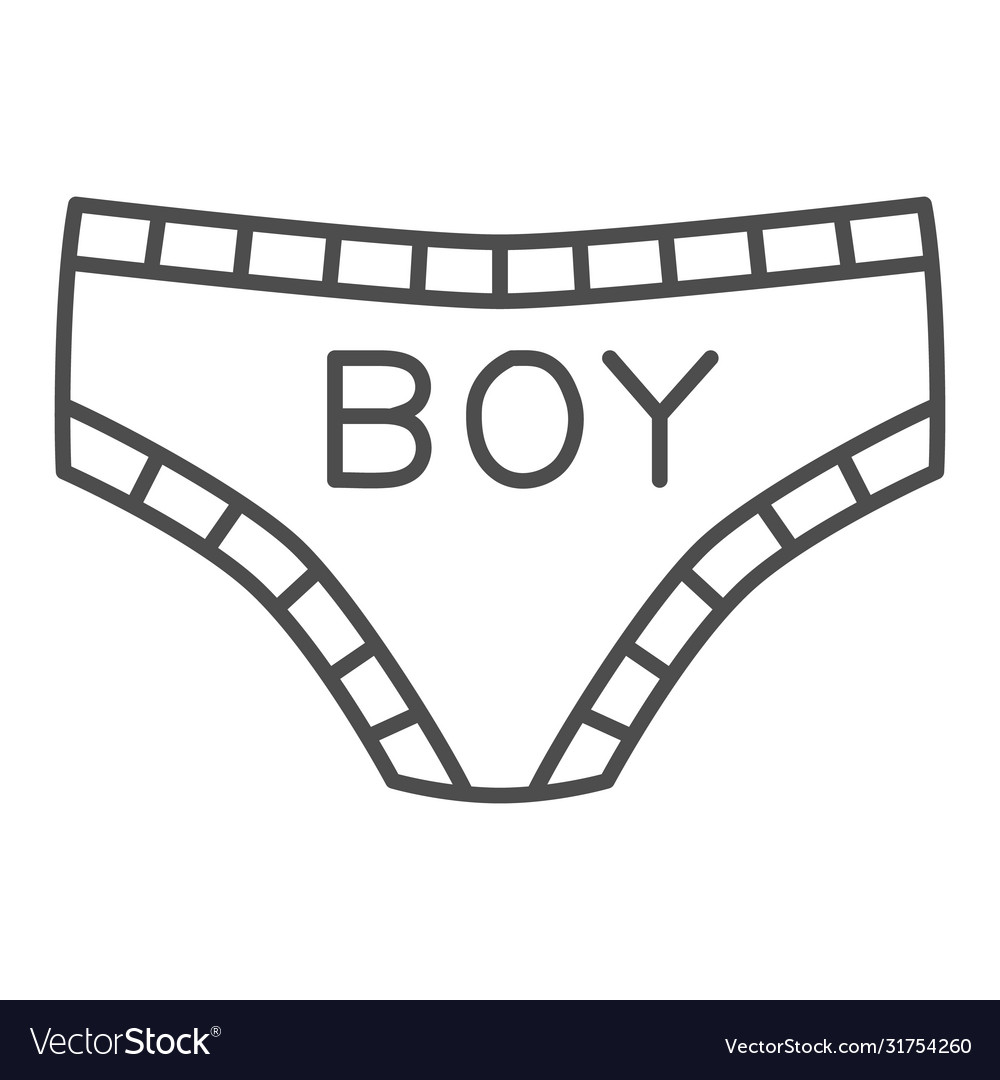 Lesbian Panties Thin Line Icon Lgbt Cloth Concept Vector Image