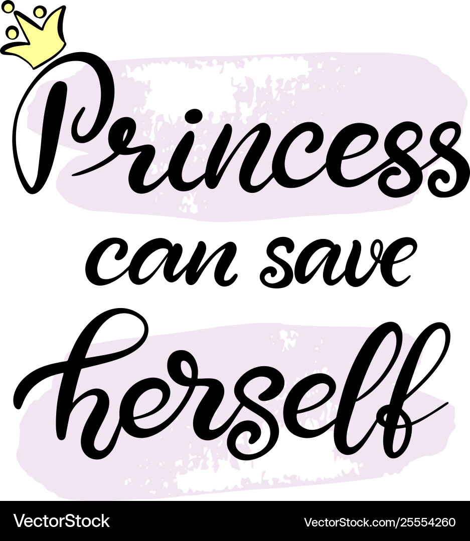 Little princess lettering Royalty Free Vector Image