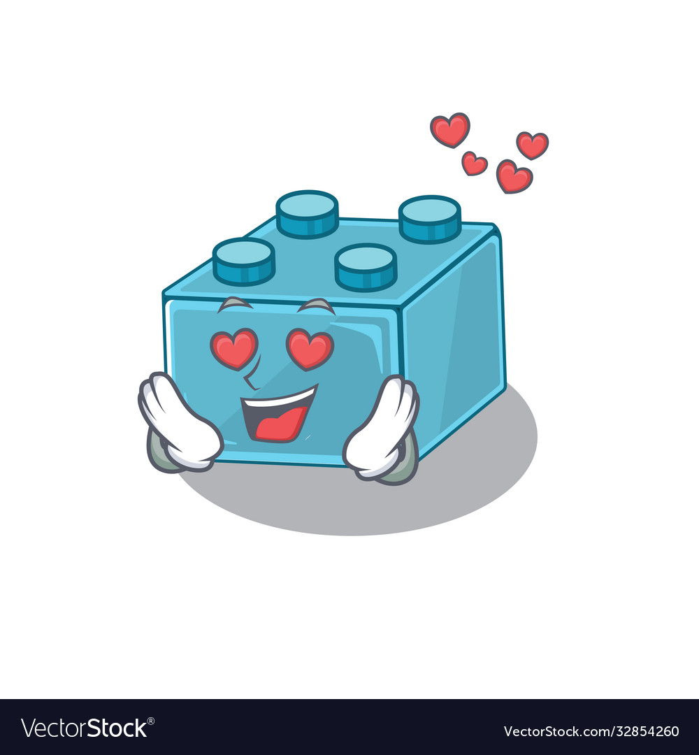 Romantic Falling In Love Lego Brick Toys Cartoon Vector Image