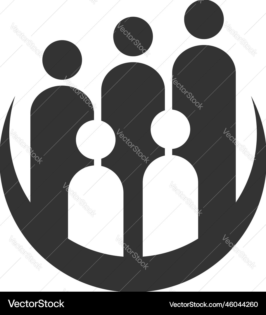 Social relationship community logo template icon Vector Image