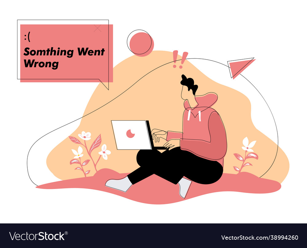 Something went wrong concept Royalty Free Vector Image