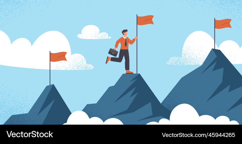 Concept of gradual business development Royalty Free Vector