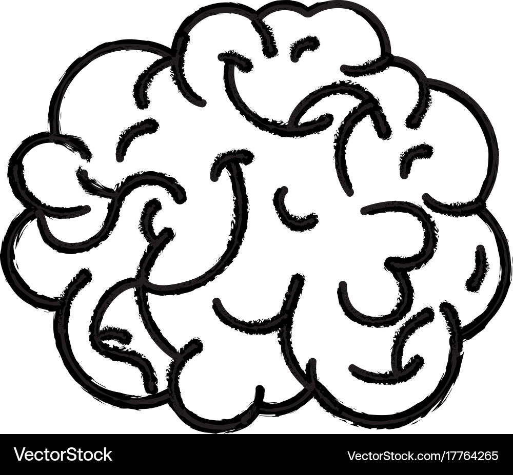Figure human brain anatomy to creative and Vector Image