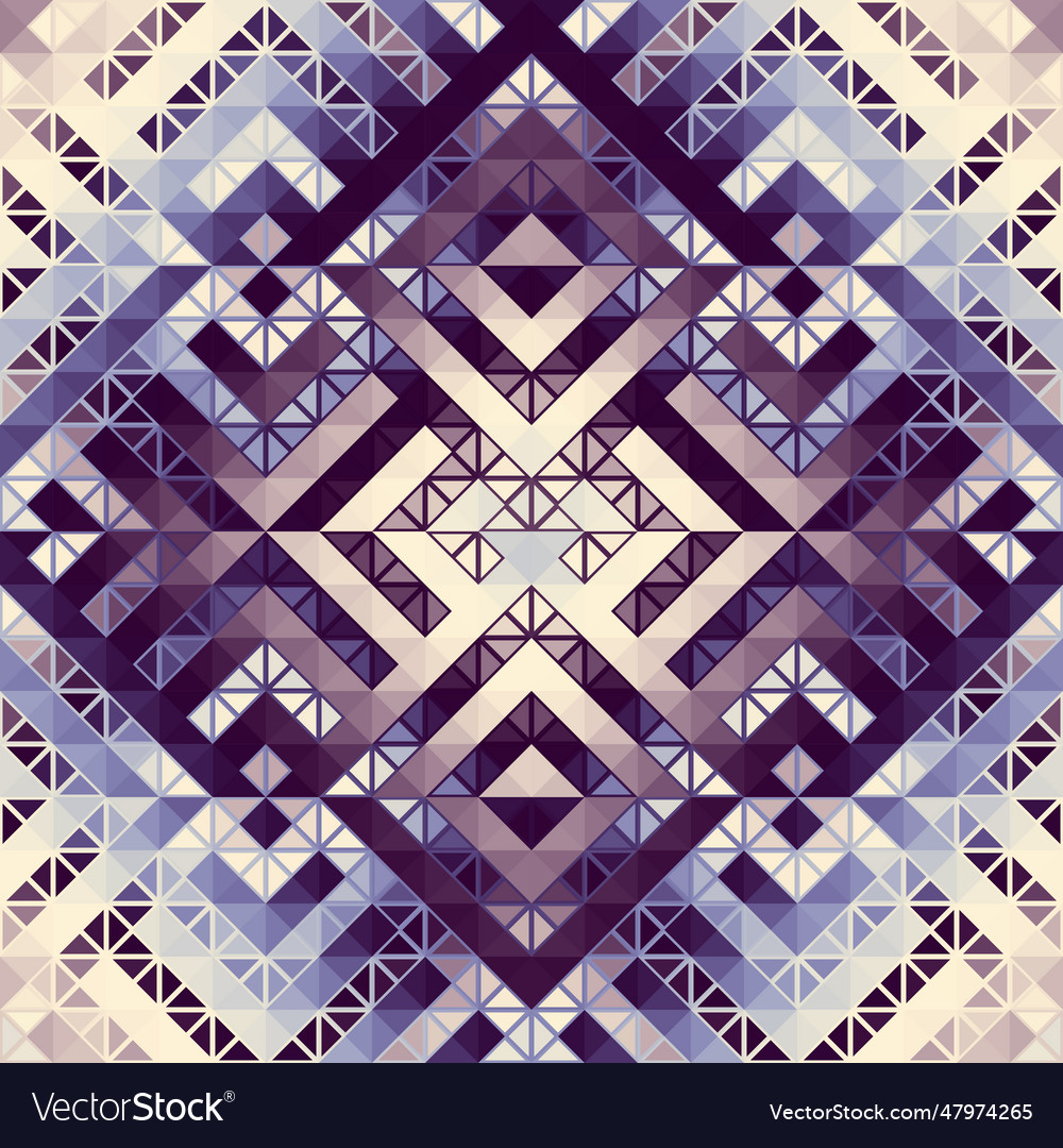 Geometric Abstract Triangles Pattern Seamless Vector Image