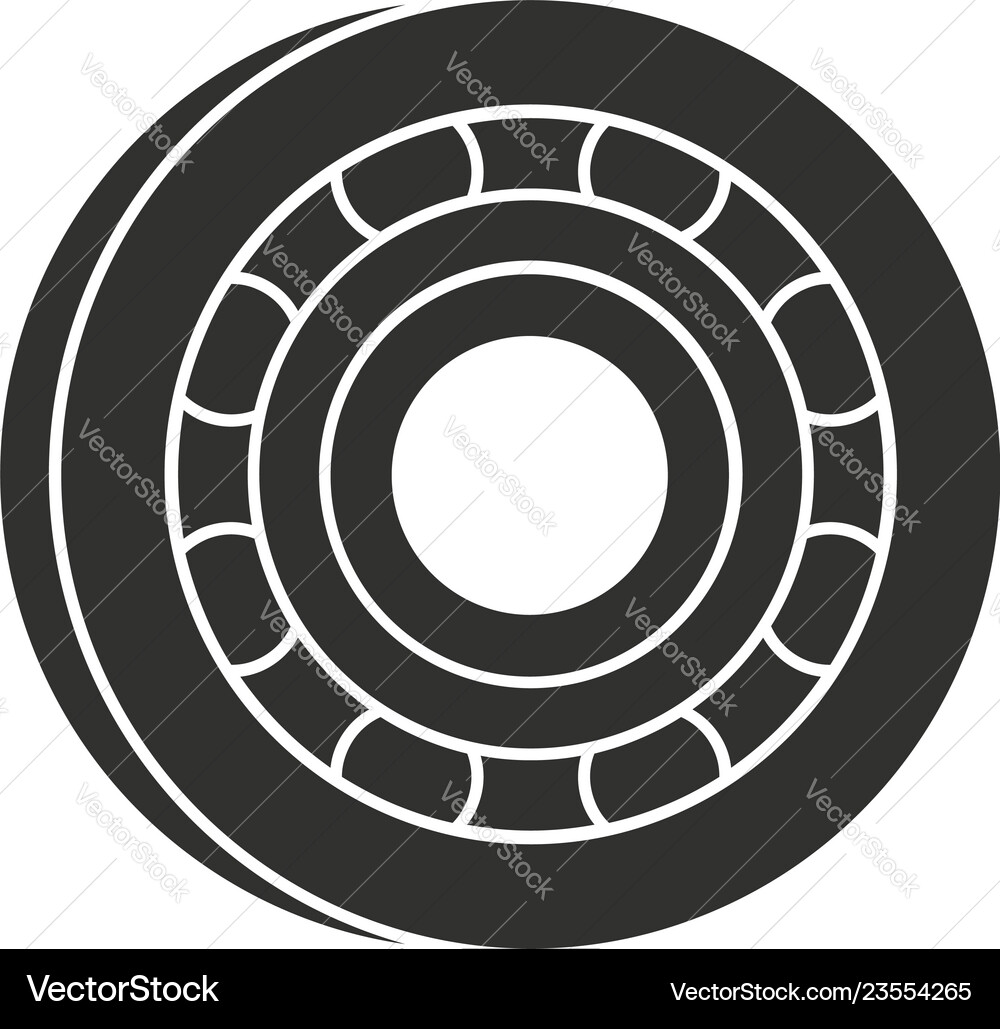 Metal bearing icon simple style Royalty Free Vector Image