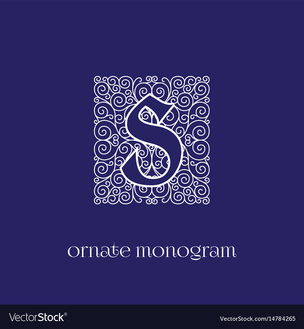Monogram s Royalty Free Vector Image - VectorStock