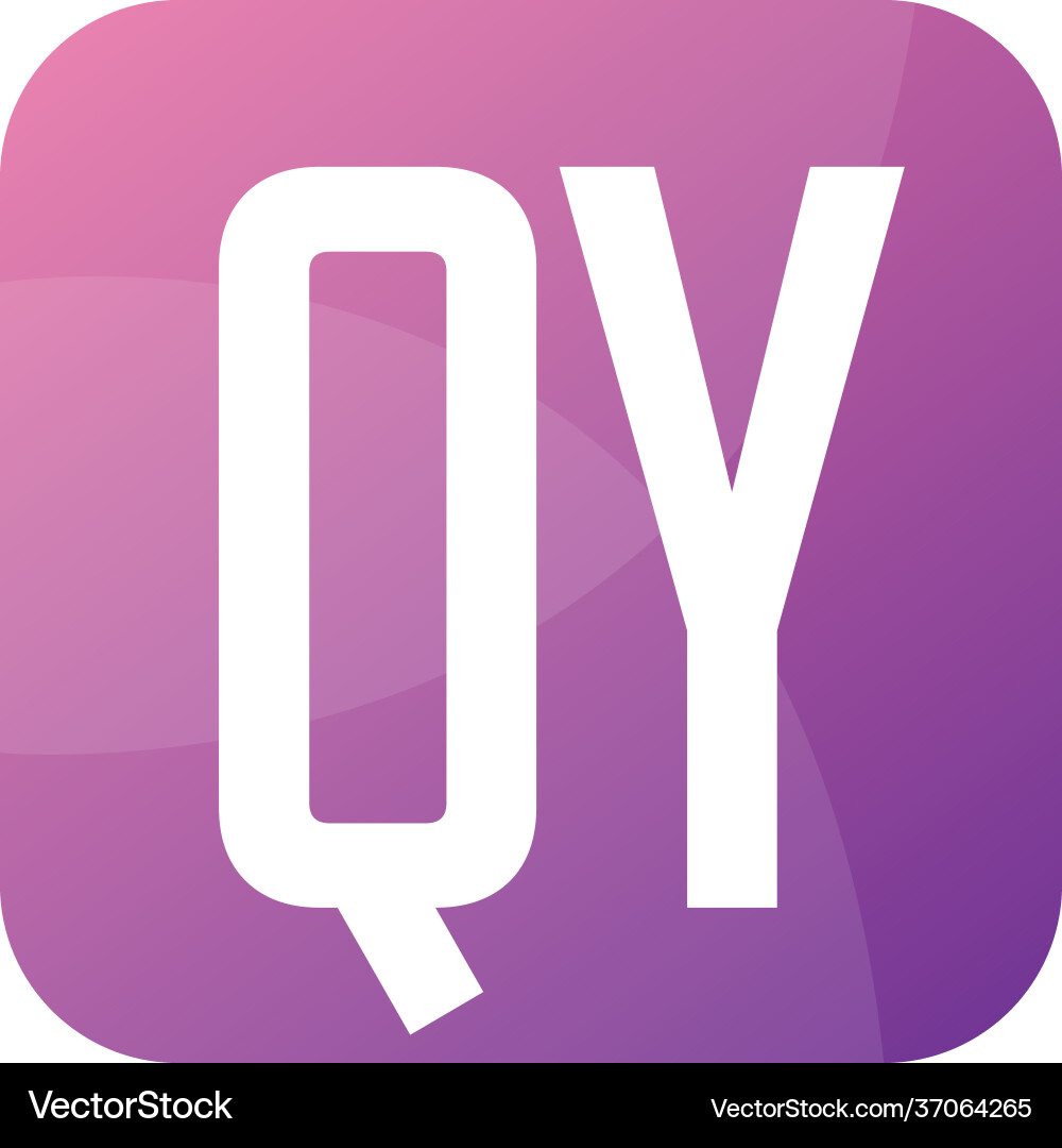Qy letter logo design with simple style Royalty Free Vector