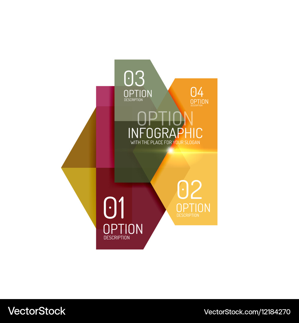 Business option diagram templates Royalty Free Vector Image