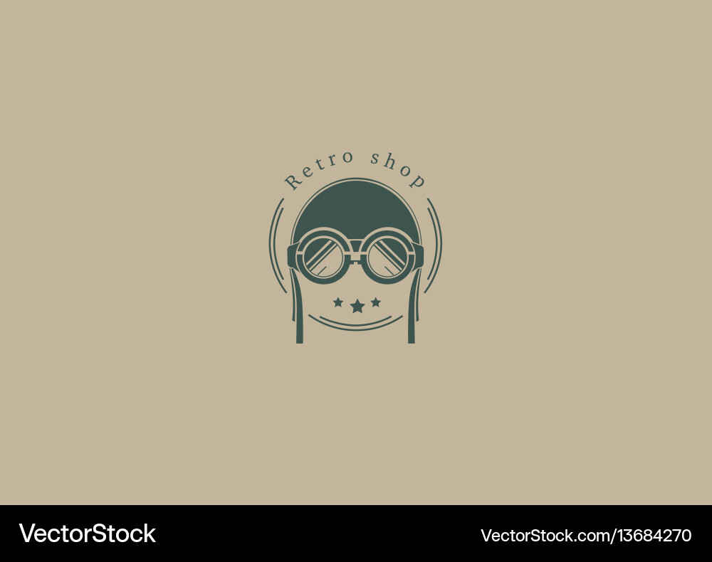 Creative logo for the historic retro store Vector Image