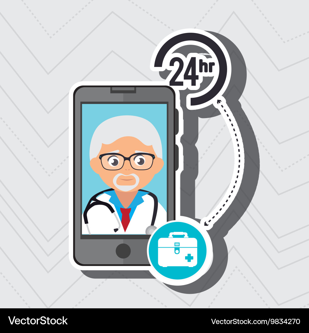 Doctor with isolated icon design Royalty Free Vector Image