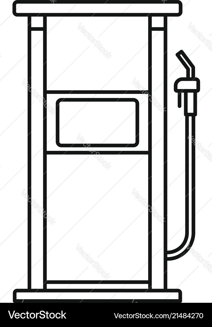 Fuel refill stand icon outline style Royalty Free Vector