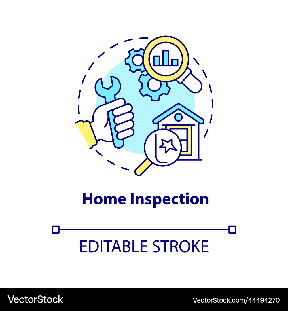 Home inspection concept icon Royalty Free Vector Image