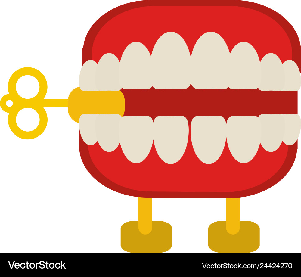 Joke teeth box cartoon isolated Royalty Free Vector Image