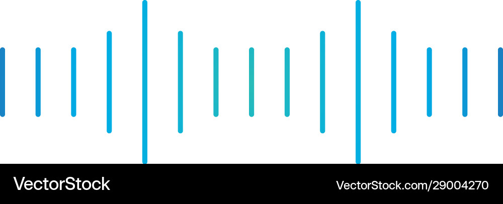 Linear sound or voice floating media wave Vector Image