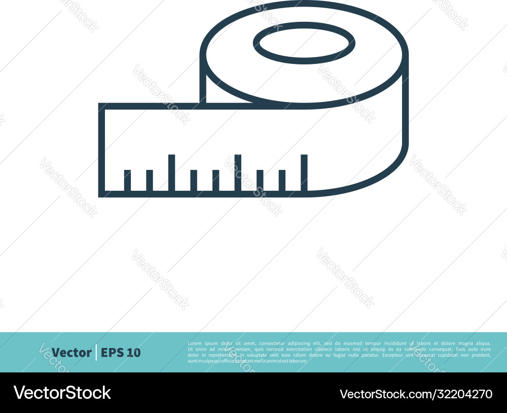 Measure ruler icon logo template design eps 10 Vector Image