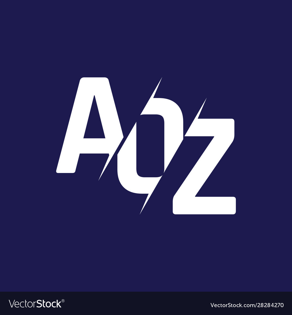 Monogram letters initial logo design aoz Vector Image