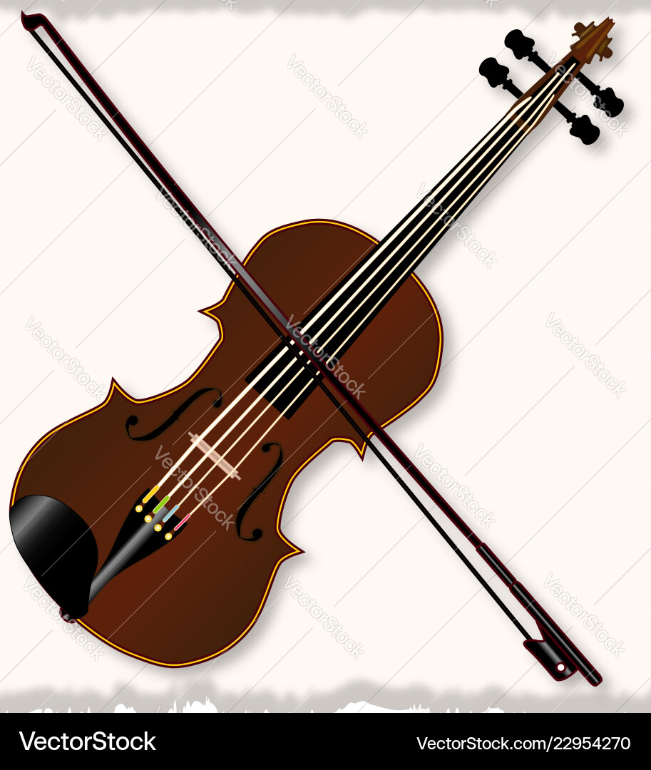 Piano and fiddle poster Royalty Free Vector Image