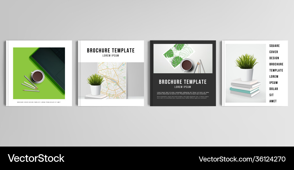 Realistic layouts cover mockup design Royalty Free Vector