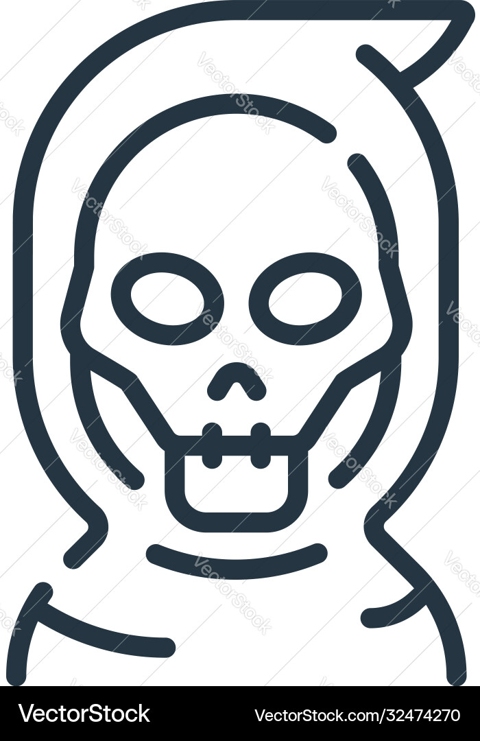 Reaper icon isolated on white background outline Vector Image