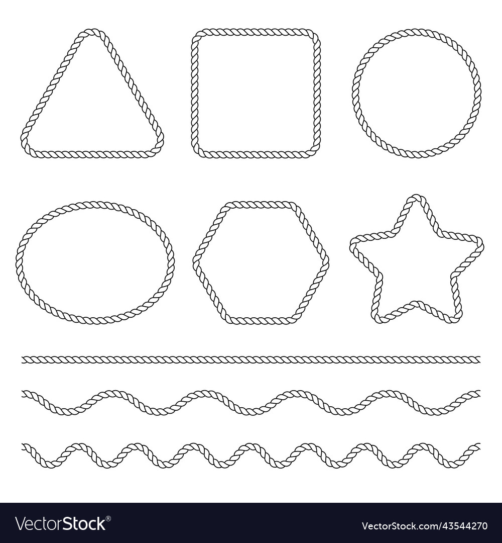 Rope design elements Royalty Free Vector Image