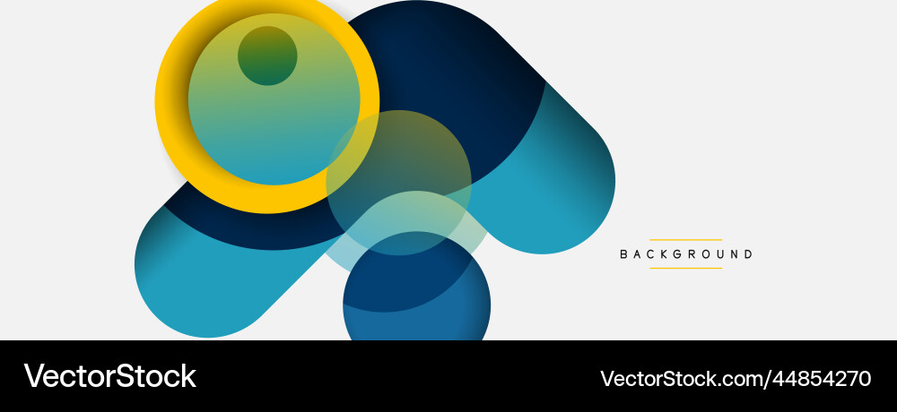 Round shapes circles minimal geometric Royalty Free Vector