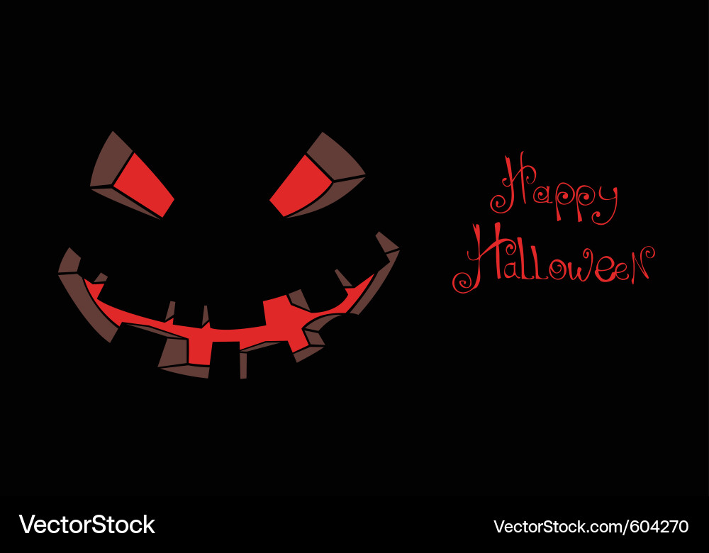 Scary face Royalty Free Vector Image - VectorStock