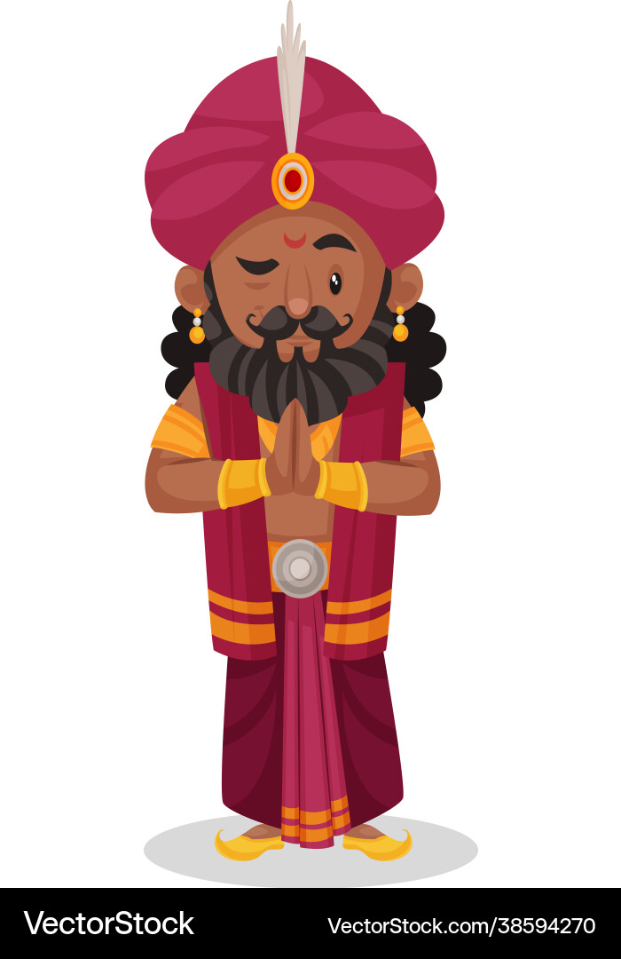 Shakuni cartoon character Royalty Free Vector Image