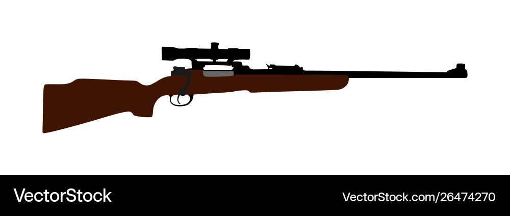 Sniper rifle isolated on white background Vector Image