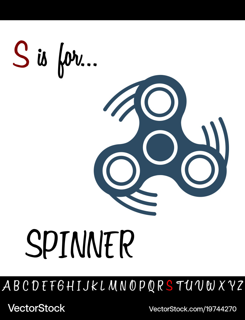 Vocabulary worksheet card with flat spinner Vector Image